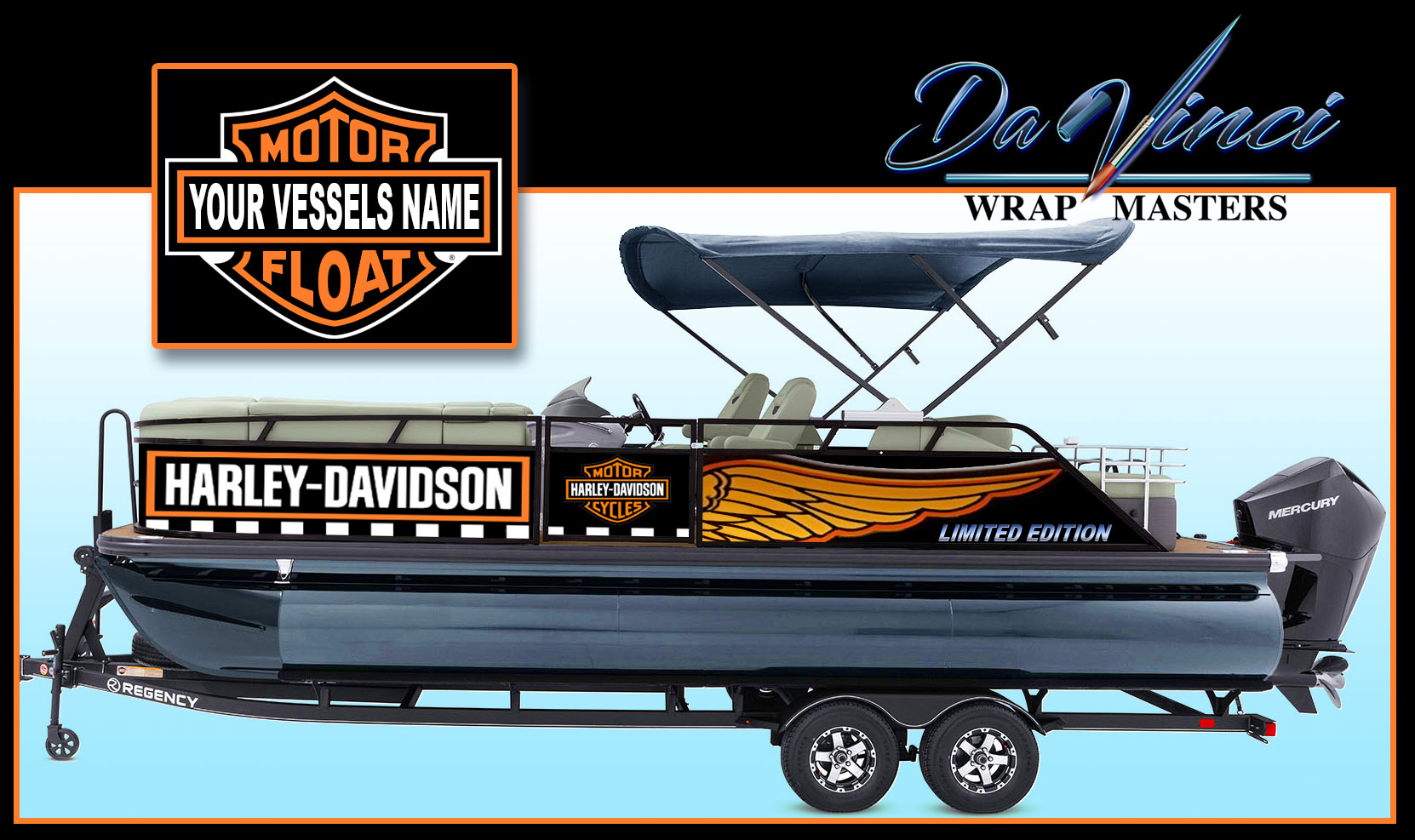 Harley Motor Float - DaVinci Wrap Masters