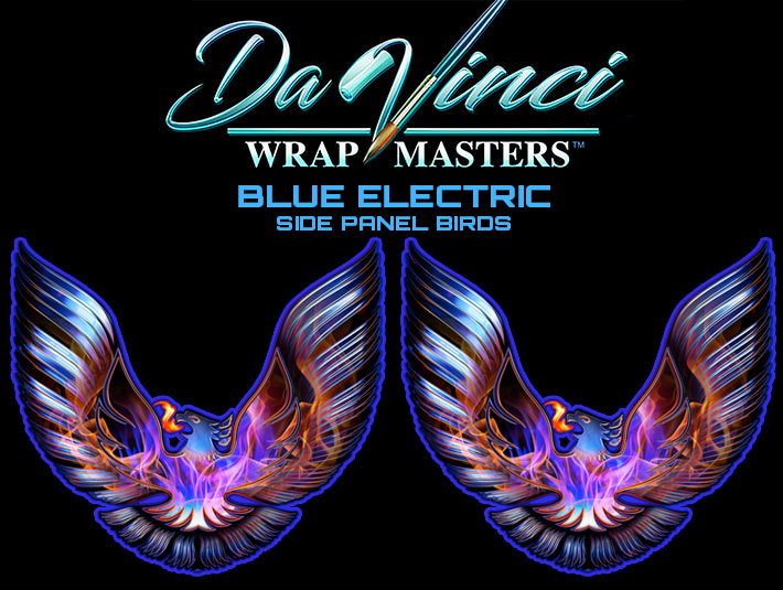 Electric Blue TransAm Birds - DaVinci Wrap Masters
